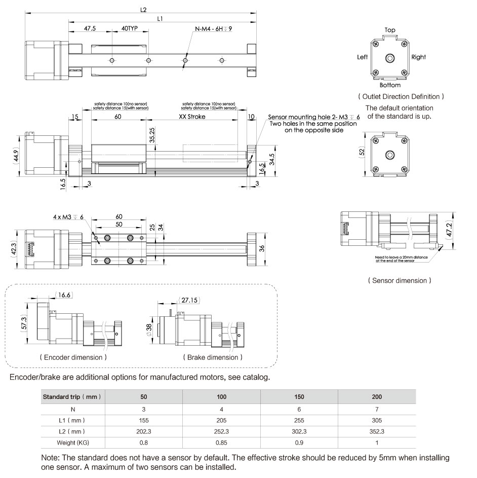 MS42 Series Linear Slides | MOONS'